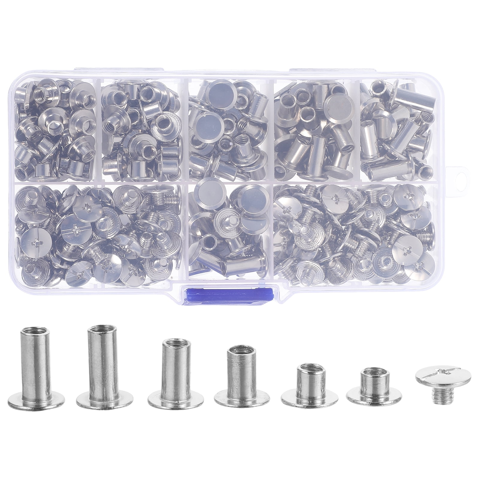 1 Box DIY Leather Round Rivets Clothing Round Spikes Belt Bag DIY Metal ...