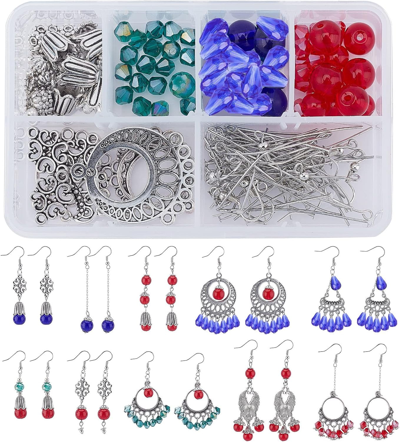 1 Box DIY Make 10 Pairs Chandelier Bohemian Earring Making Kit ...