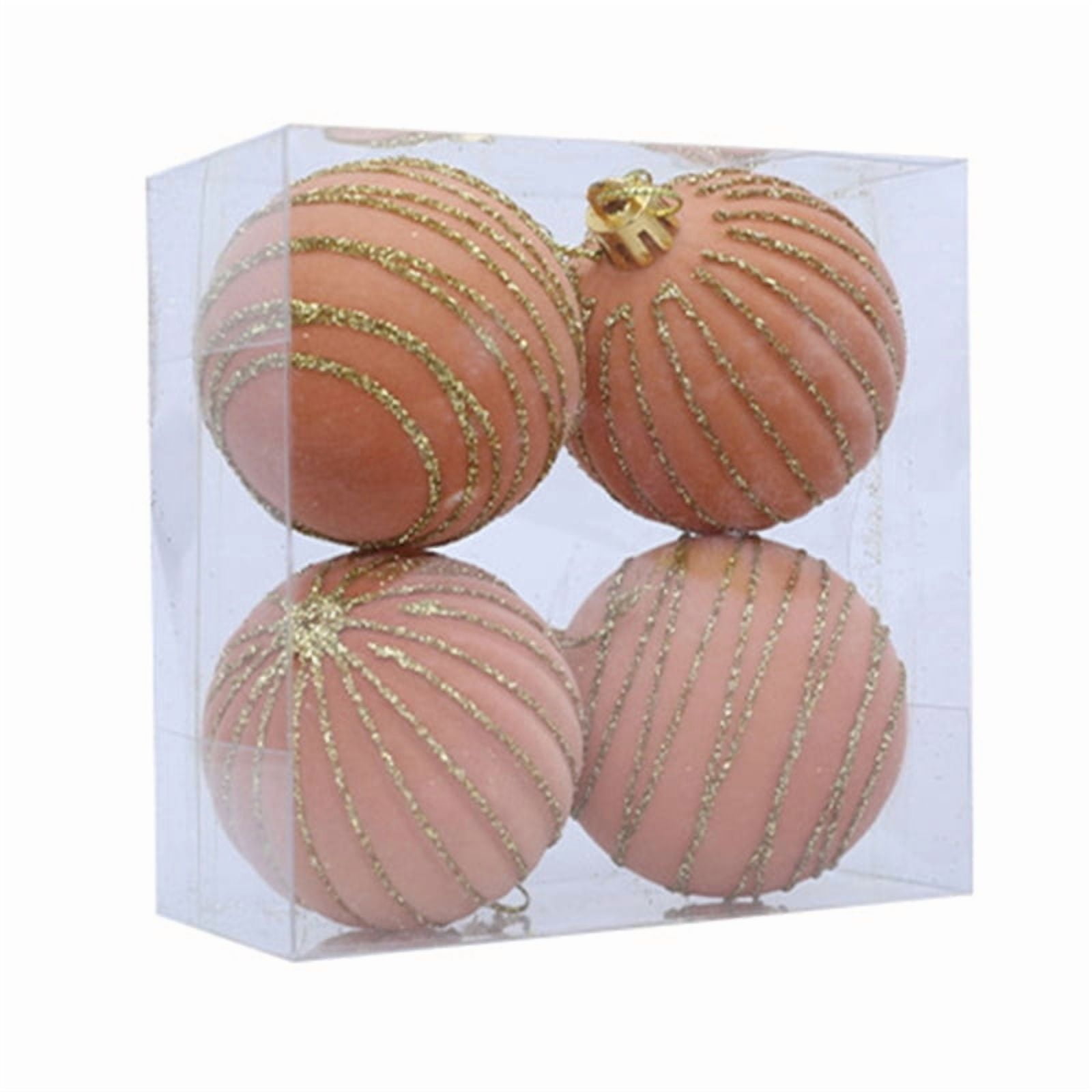 1 Box Flocking Ball Christmas Tree Decorations Multi Color Holiday ...