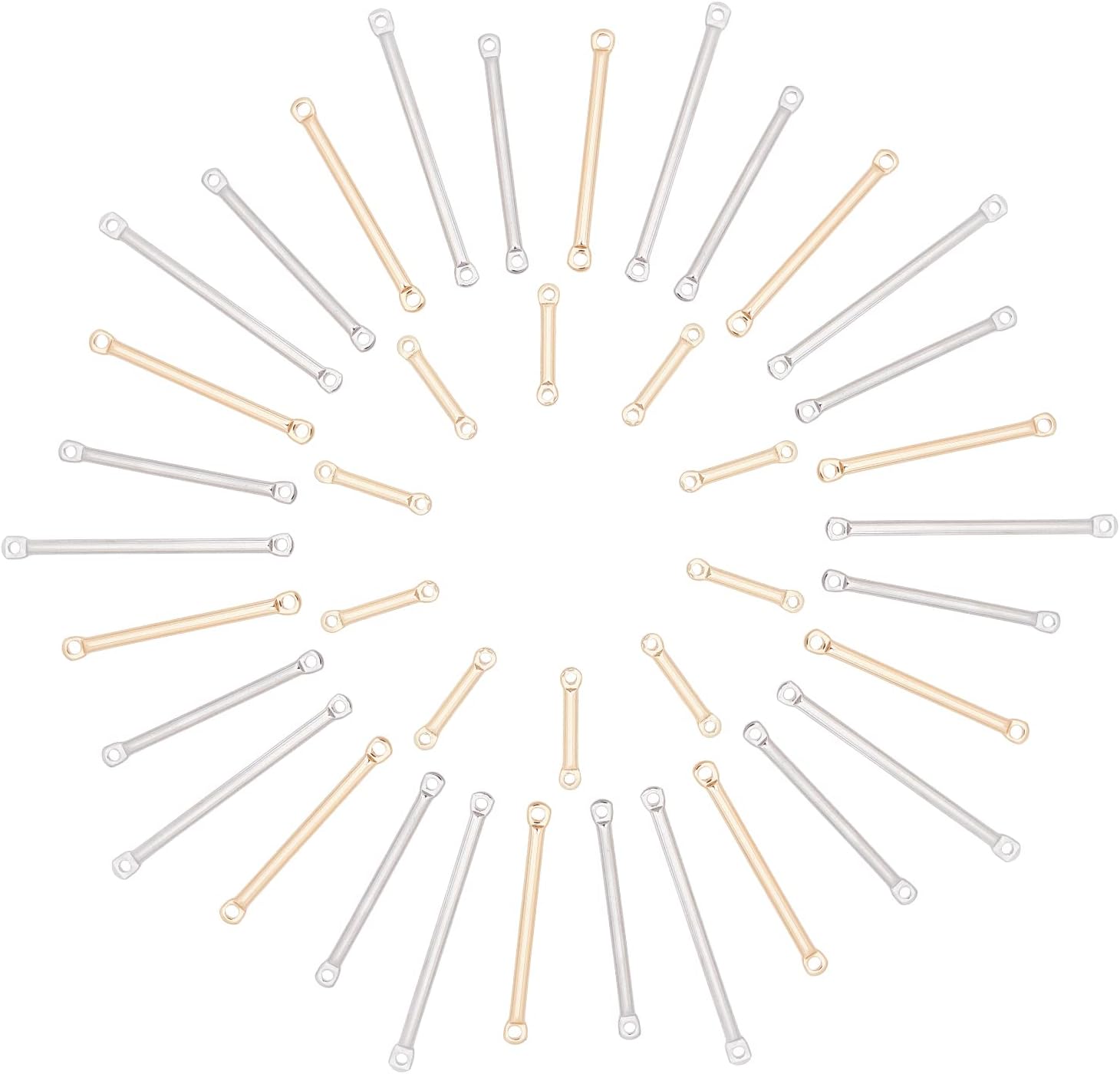 1 Box Gold Bar Charms Blank Stamping Strips 18K Real Gold Plated Brass ...