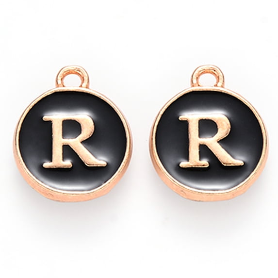 1 Box Golden Plated Alloy Enamel Charms Enamelled Sequins Flat Round ...