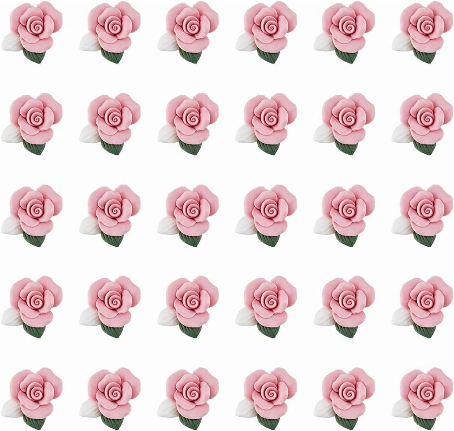 1 Box Handmade Porcelain Cabochons China Clay Beads Flower Pink 23 ...