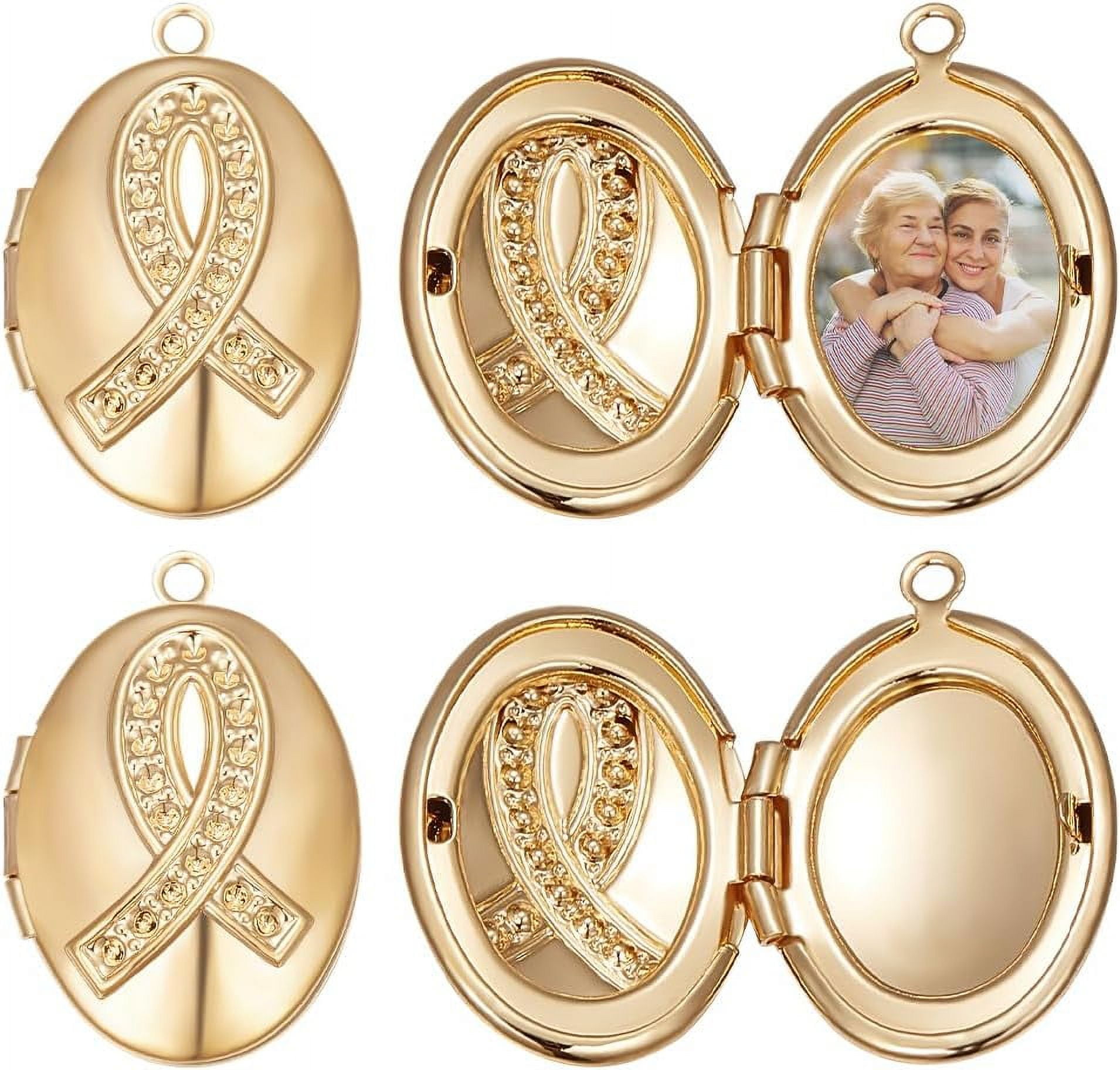 1 Box Heart/Scallop/Ribbon/Book Photo Frame Pendant Charms 18K Gold ...