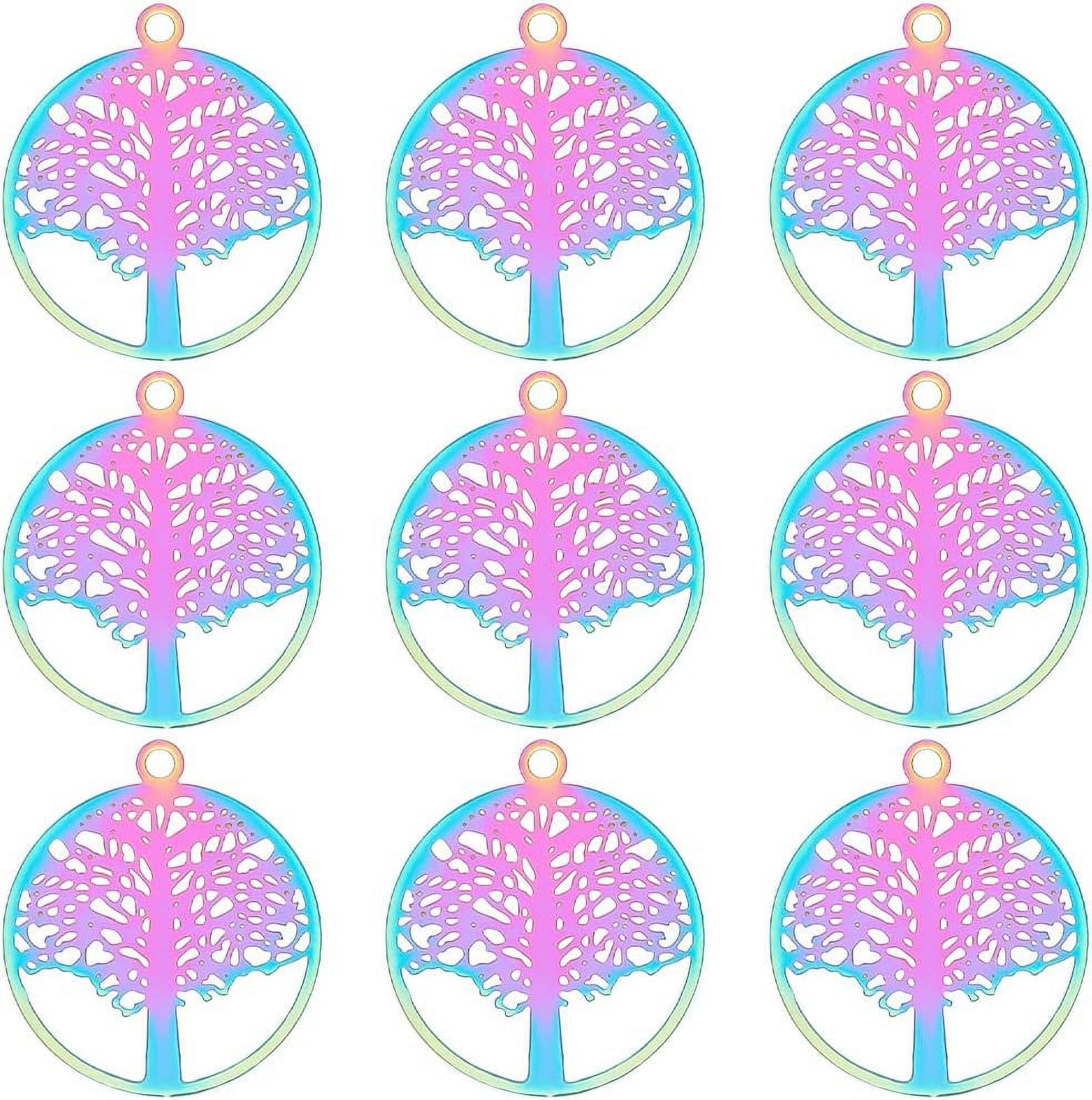 1 Box Ion Plating(IP) 201 Stainless Steel Filigree Pendants Etched ...