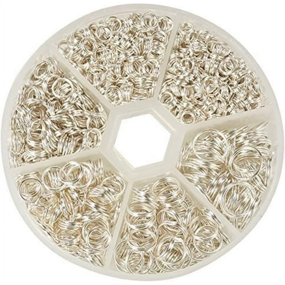 1 Box Iron Split Rings Double Loop Jump Ring Diameter 4-10mm DIY for Jewelry Making Silver ...