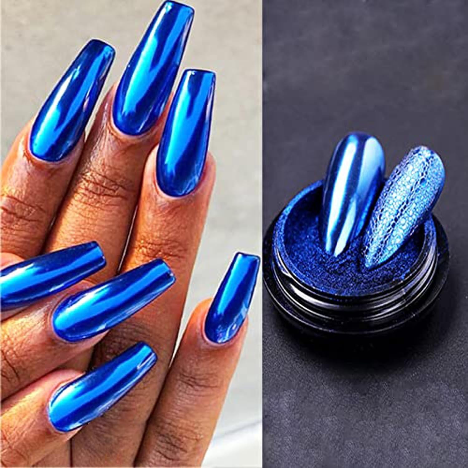 1 Box Mirror Nail Art Glitter Powder Holographic Metallic Gold Sliver ...