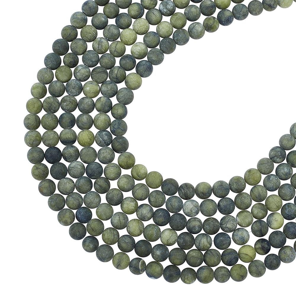 1 Box Round Frosted Natural TaiWan Jade Beads Strands 8mm Hole: 1mm ...