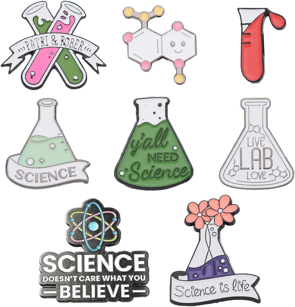 Science Lapel Pins Cute Enamel Pin Lab Pins Bulk Medical Brooch Pins ...