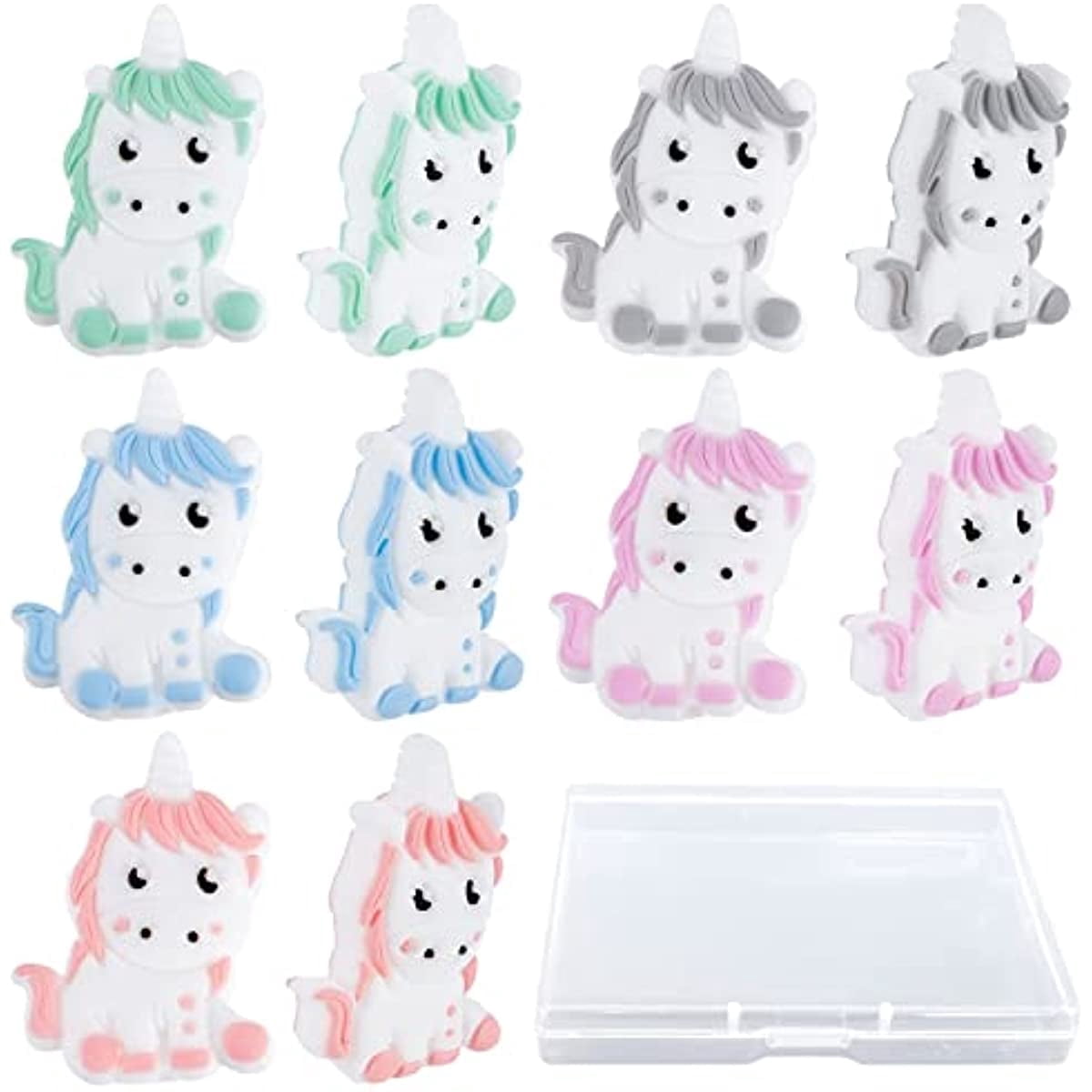 Silicone Beads Animals Silicone Bead Kit Unicorn Thick Loose Spacer ...