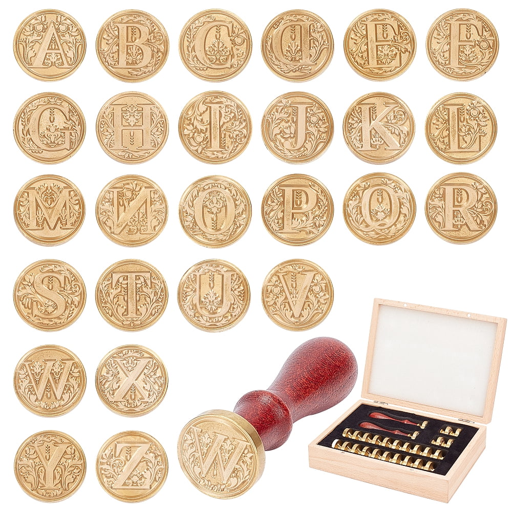 1 Box Wax Seal Stamp Set 26 Letters Alphabet A-Z Sealing Stamp Kit ...