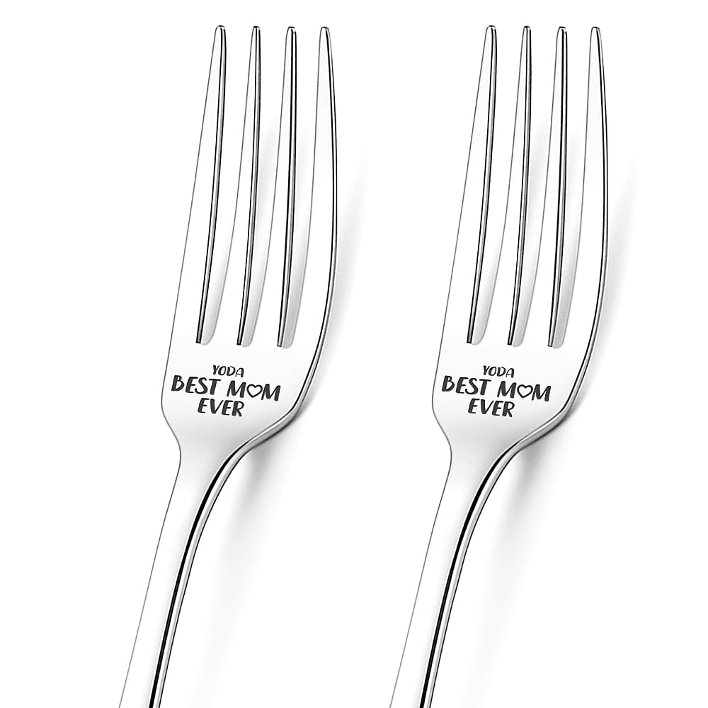 1 Box Word Pattern 304 Stainless Steel Fork with Coated Paper Cutlery ...