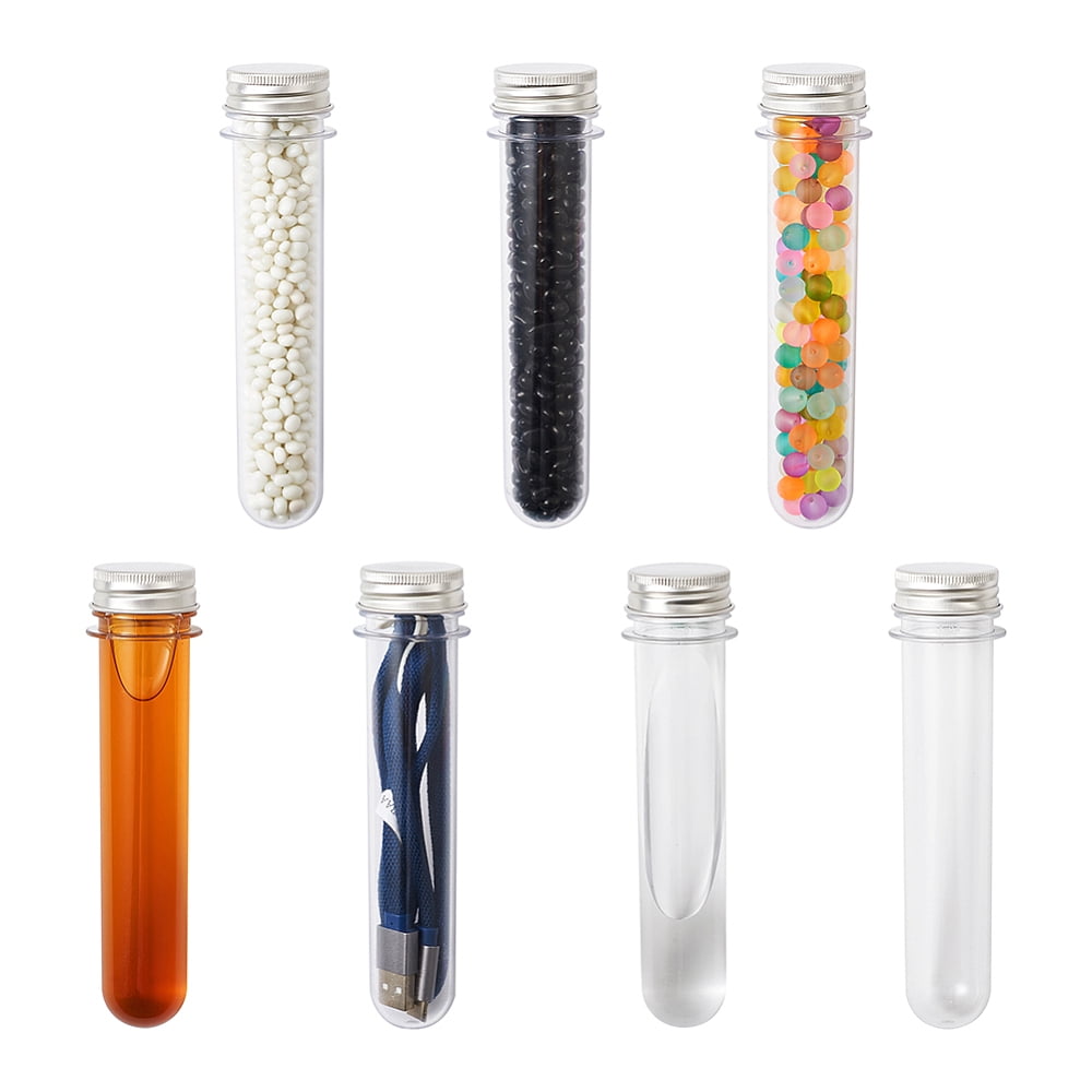 1 Box Yilisi Clear Tube Plastic Bead Containers with Lid Clear 15x3.7cm ...