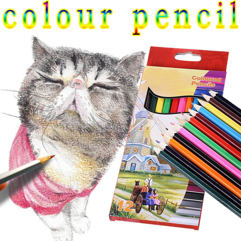 1 Box of Colored Pens Child Pencil Set Marker Album Sketch Watercolor ...