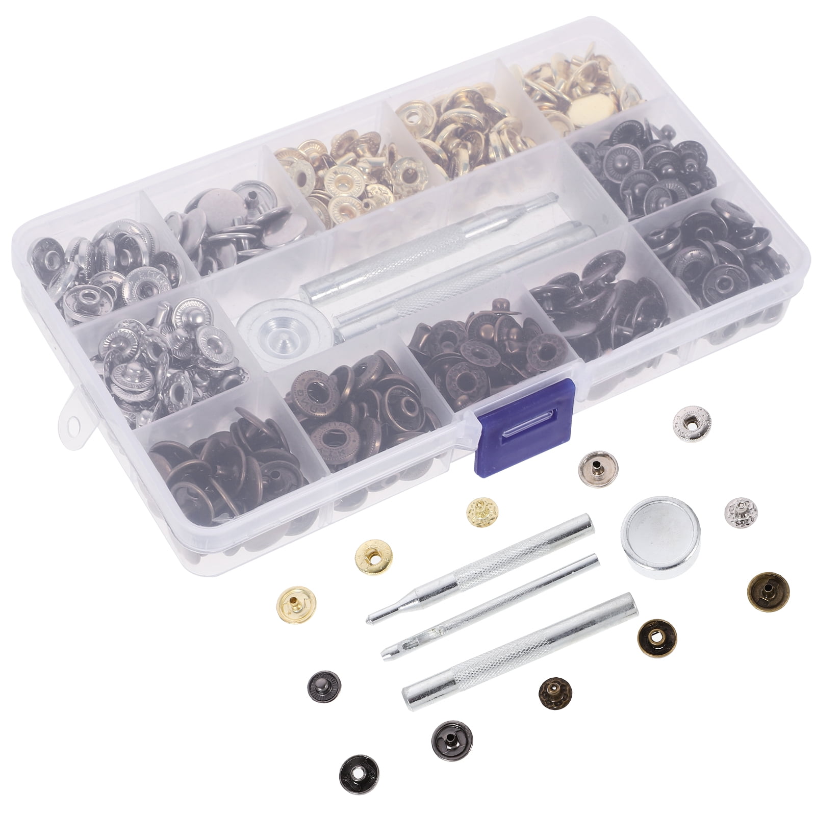 1 Box of No Sew Iron On Buttons Clothes Snaps Replacement Set - Walmart.com