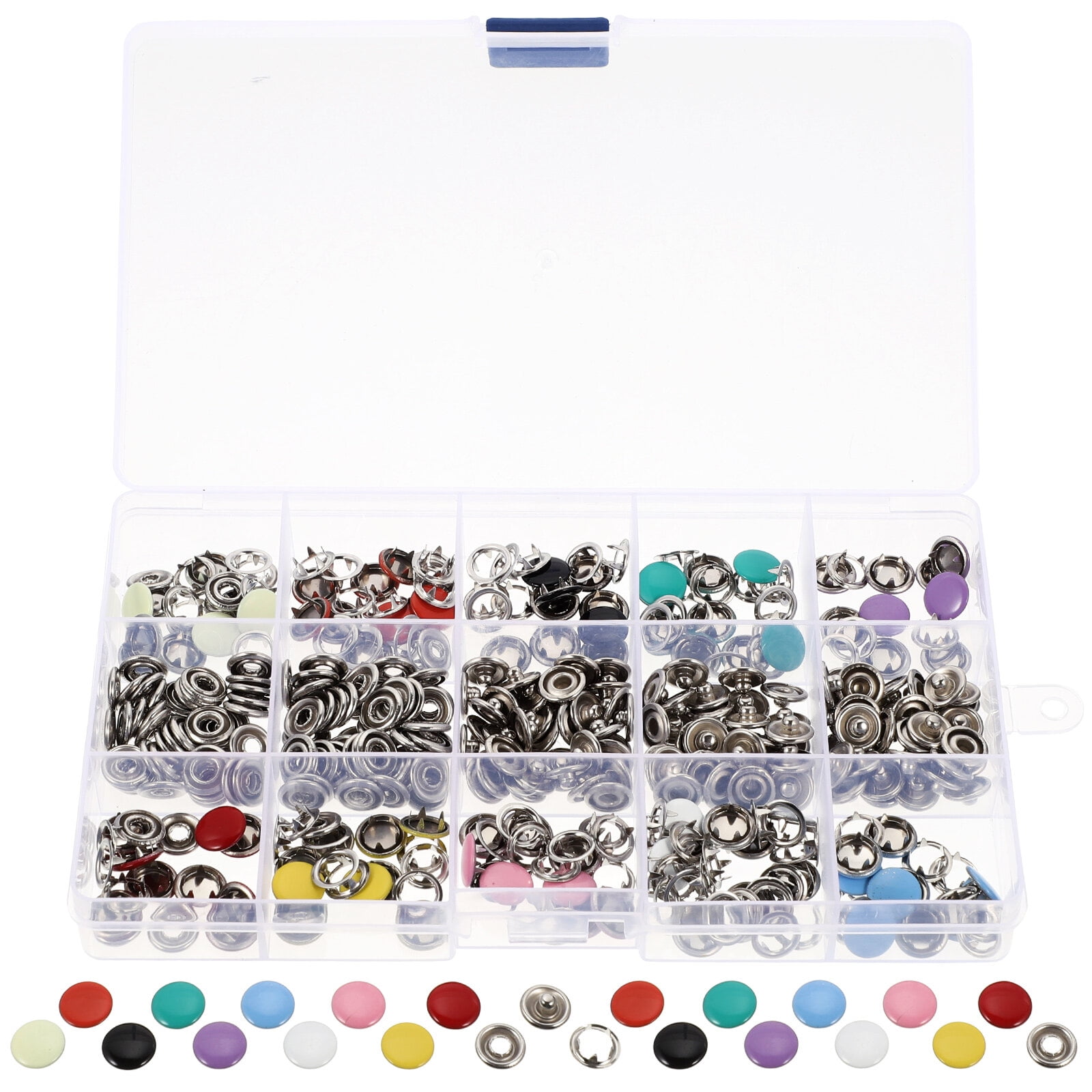 1 Box of No-Sew Snap Buttons Alloy Snap Fasteners Clothes Press Studs ...