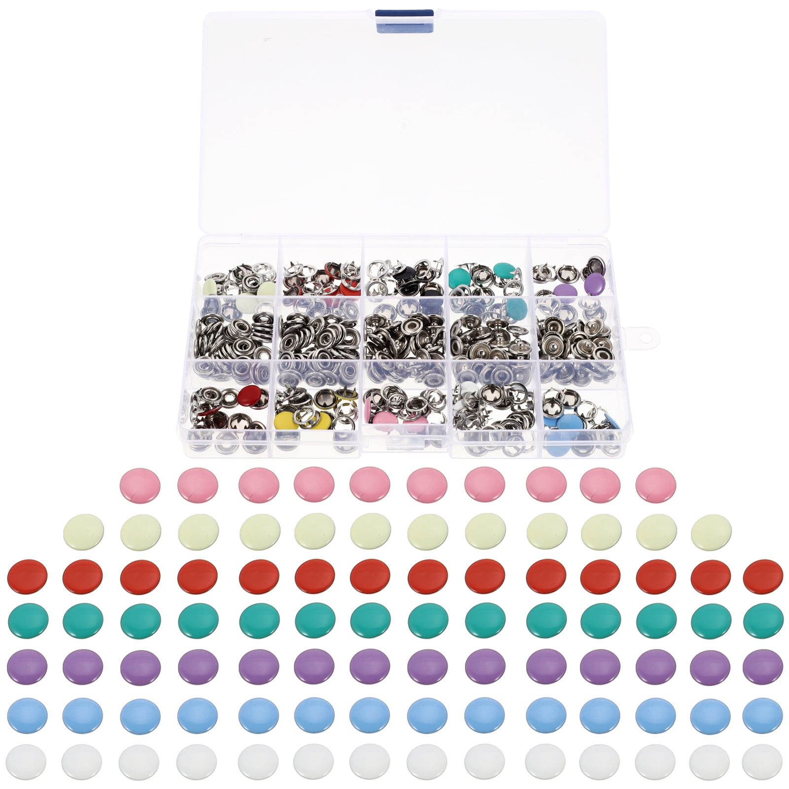 1 Box of No-Sew Snap Buttons Alloy Snap Fasteners Clothes Press Studs ...