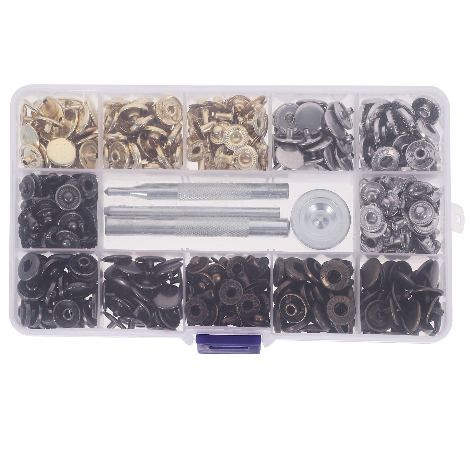 1 Box of No-Sew Snap Buttons Iron Snap Fasteners Clothes Press Studs ...