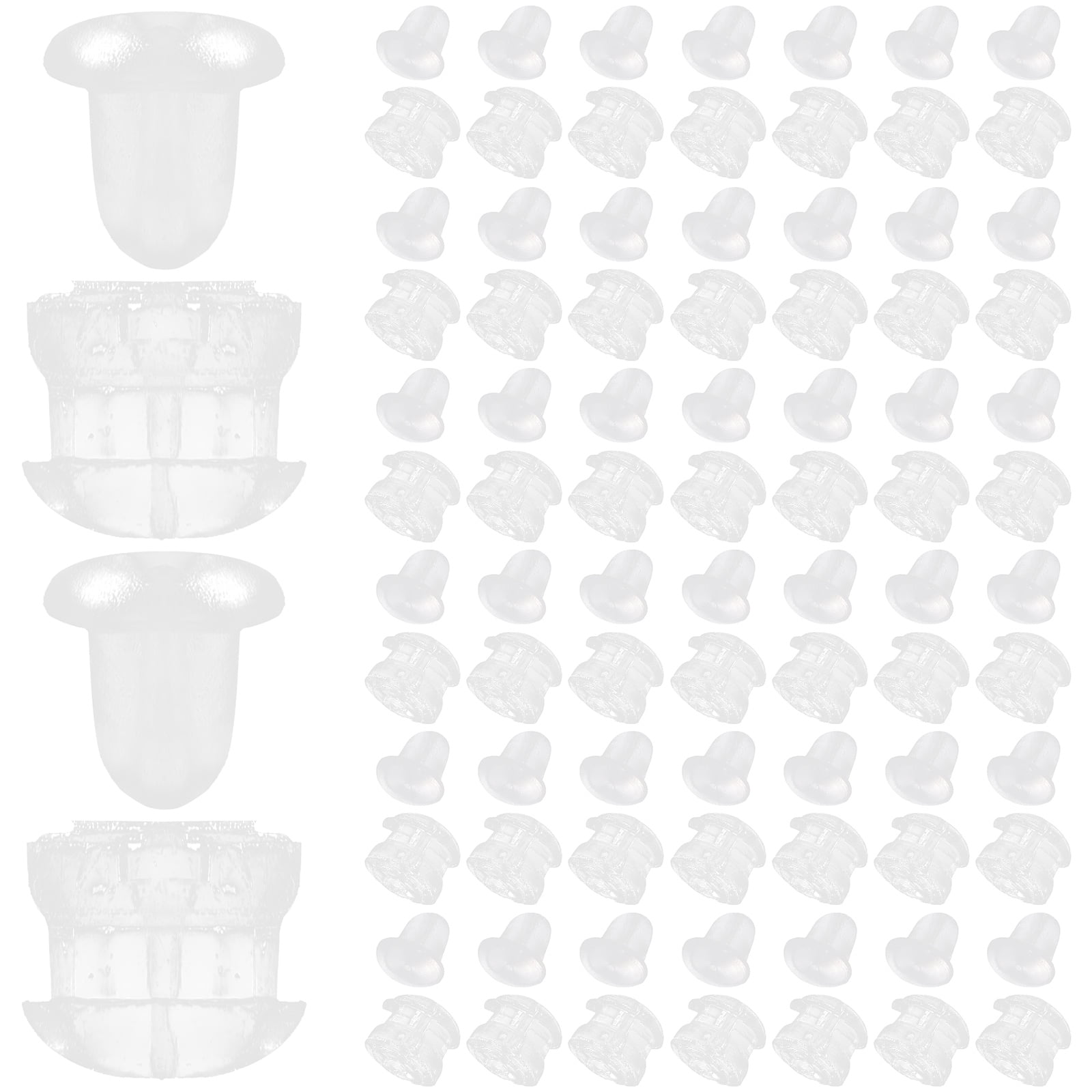 1 Box of Skin-friendly Earring Backs Earring Stoppers Jewelry Ear Stud ...