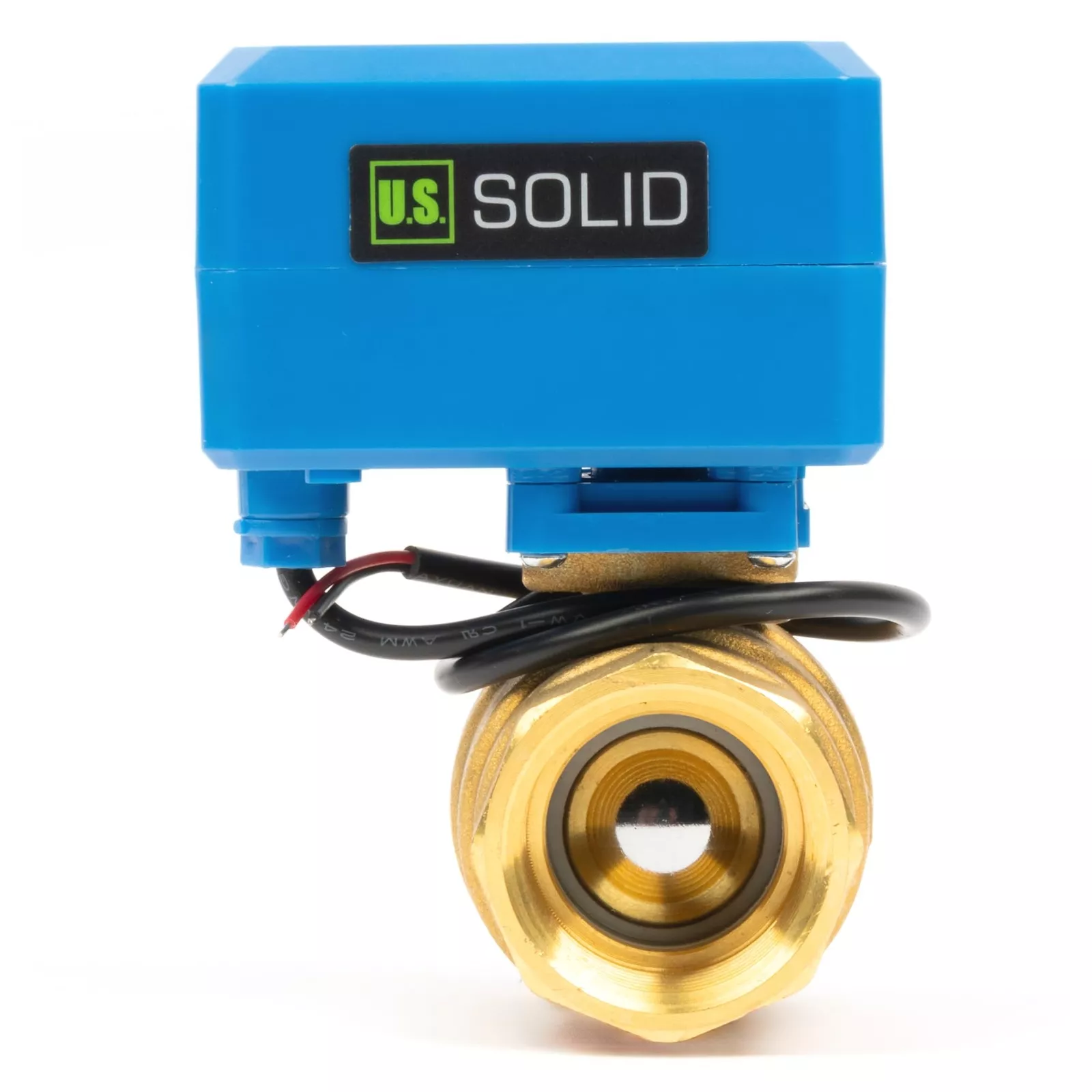 U. S. Solid Motorized Ball Valve with 2 Signal Lights, 1 inch, Brass ...
