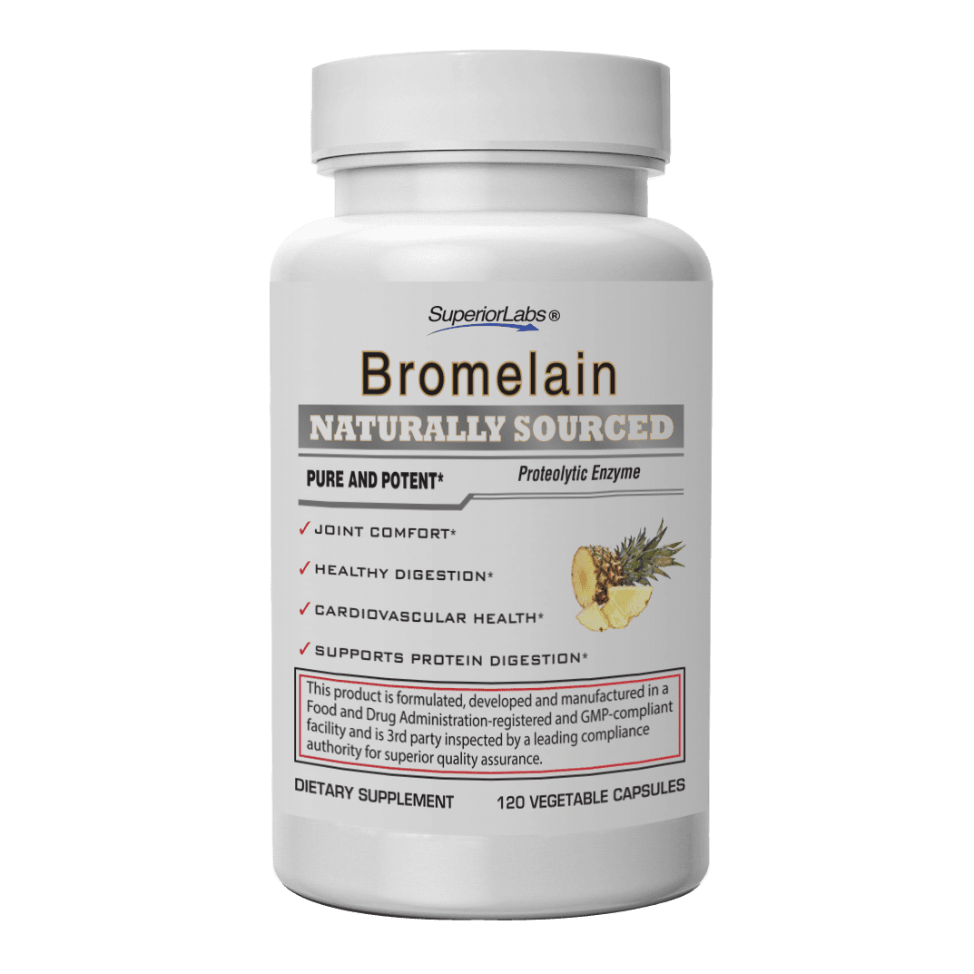 Superior Labs Bromelain 500mg Enzyme Capsules for Digestive Support ...