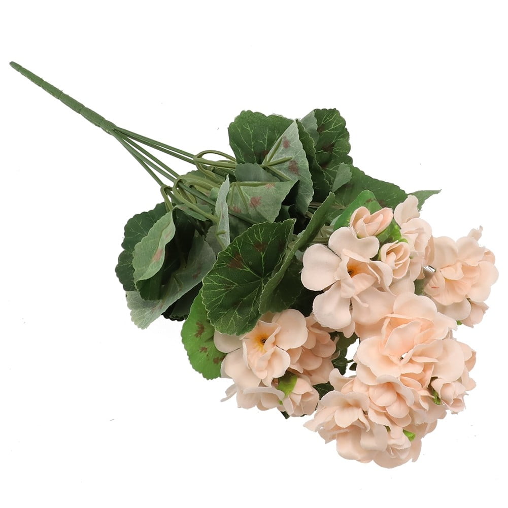 1 Bunch Artificial Geranium Red Pink Flowers Plant Artificial Flower ...