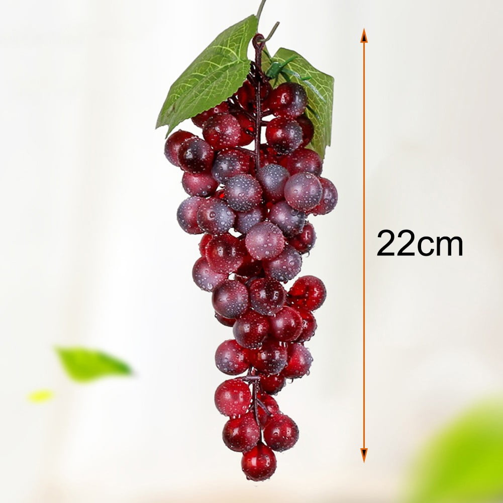 1 Bunch Fake Grape Artificial Plastic Lifelike Faux Fruit Home Garden ...