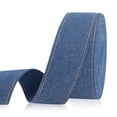 1 Bundle 8M Polyester Denim Ribbons Garment Accessories Steel Blue 1-5/ ...