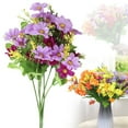 1 Bundle Artificial Daisy Flowers, Realistic Plastic Memorial Bouquet ...