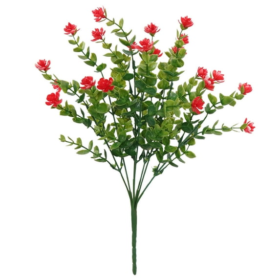 1 Bundle Artificial Lotus Flowers with Eucalyptus Greenery Shrubs for ...