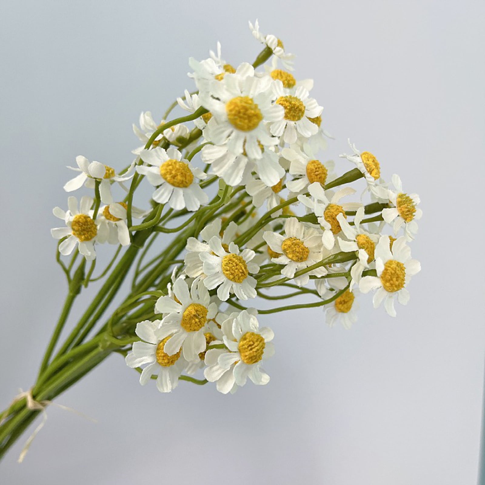 1 Bundles Artificial Daisies Flowers,Daisy Bouquet Fake Flowers for ...