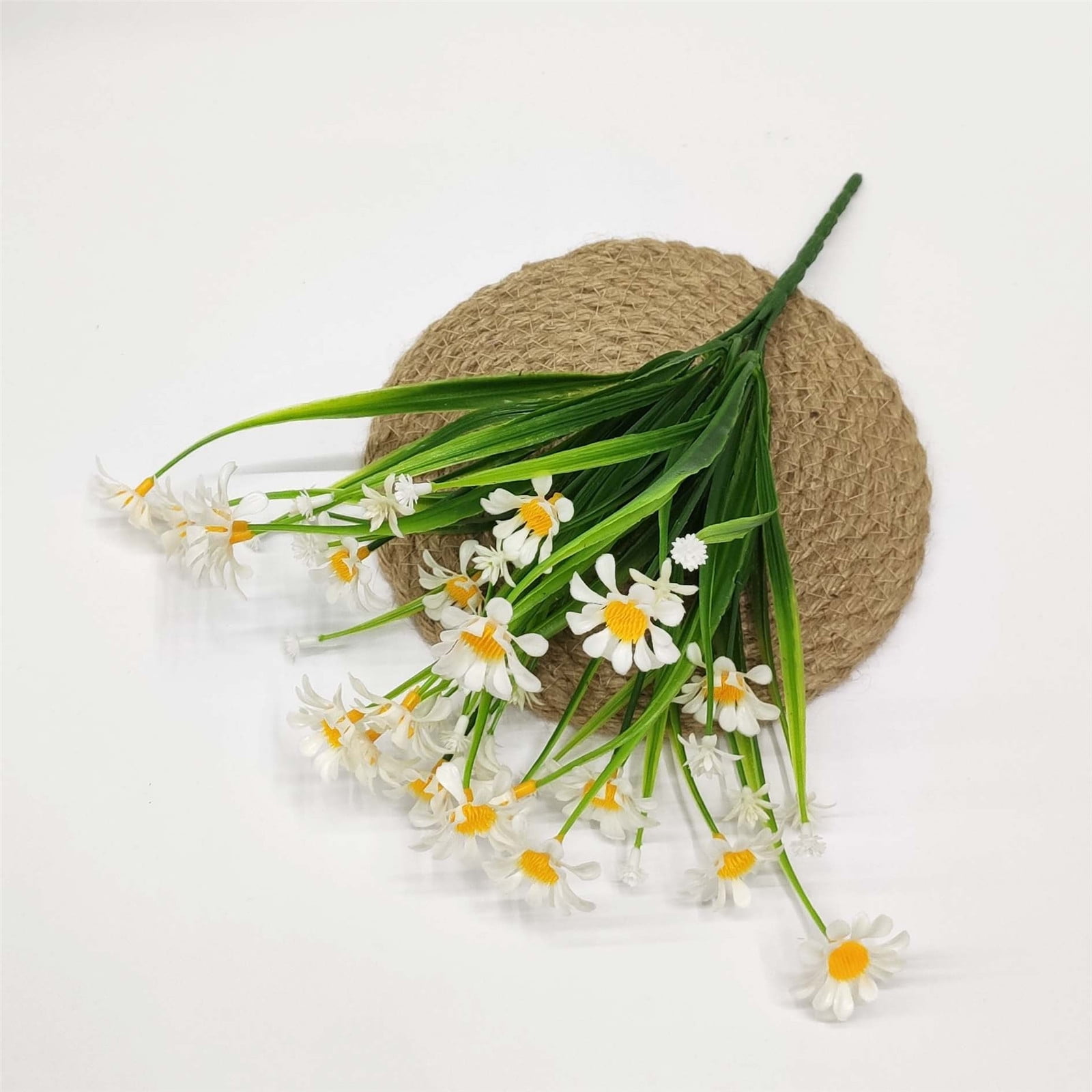 1 Bundles Artificial Daisy Flowers Real Touch PU Daisies Faux Fake ...