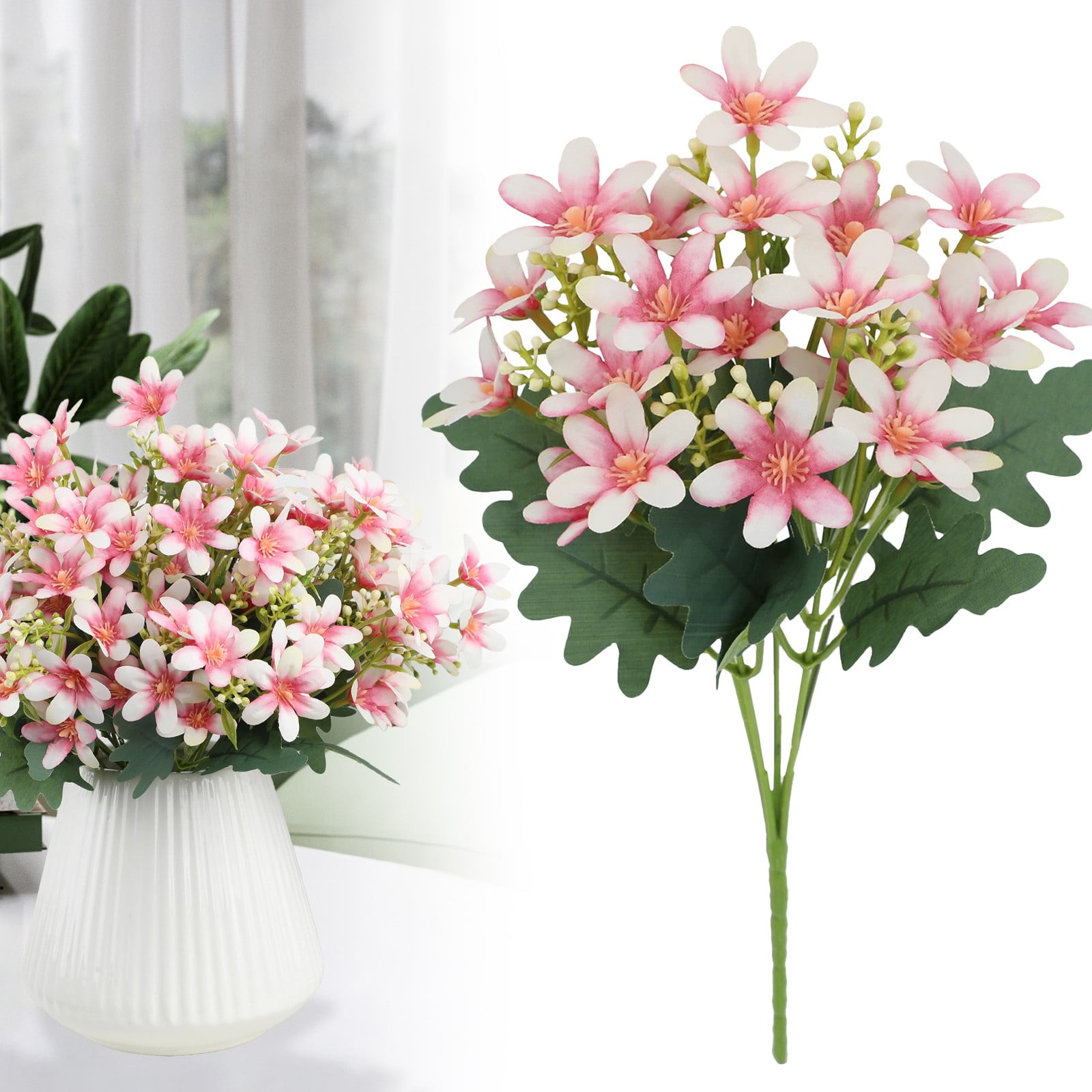 1 Bundles Artificial Flowers Cemetery Flower Plastic Memorial Bouquet ...