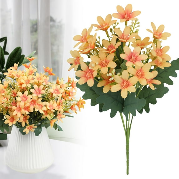 1 Bundles Artificial Flowers Cemetery Flower Plastic Memorial Bouquet ...