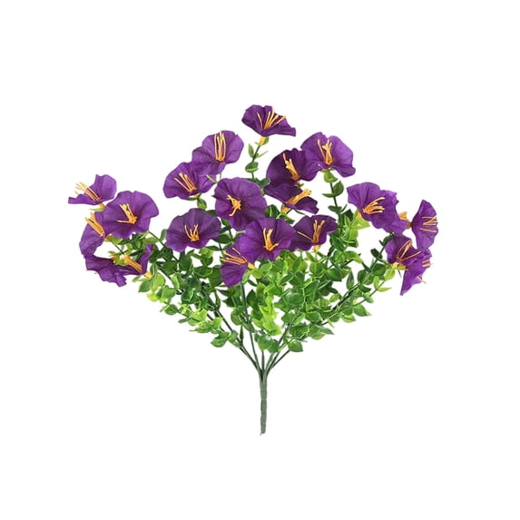 1 Bundles Artificial Flowers for Outdoors, 14.5'' UV Resistant Silk ...