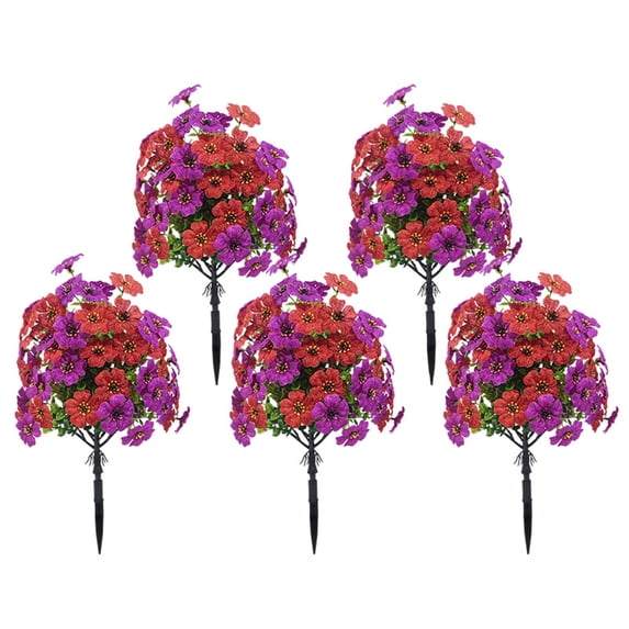 1 Bundles Artificial Flowers Outdoors UV Resistant Spring Flowers ...