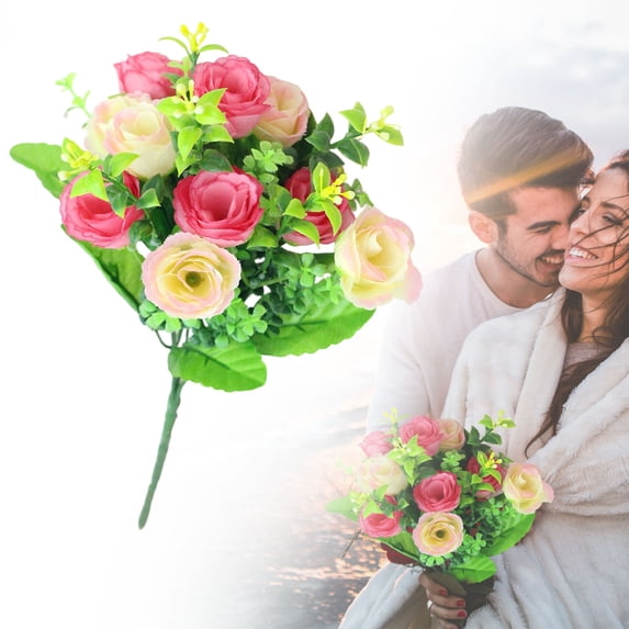 1 Bundles Peonies Artificial Flowers Faux Peonies Wedding Artificial ...