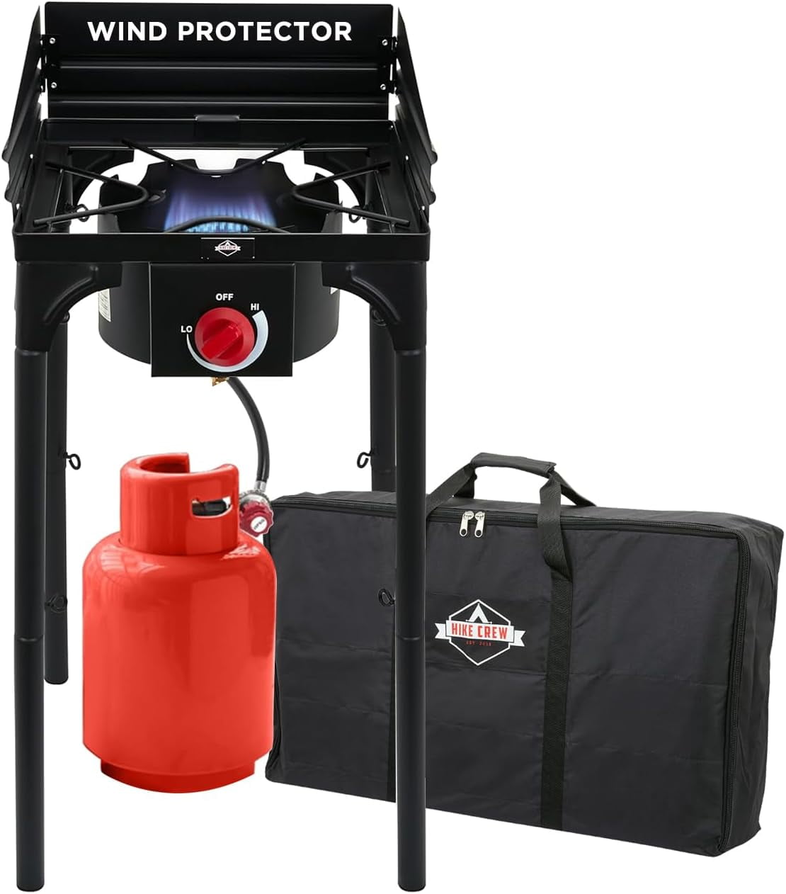 1-Burner Outdoor Gas Stove | 75,000 BTU Portable Propane-Powered ...