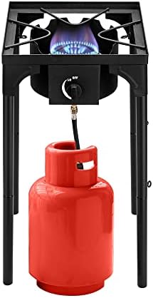 1 Burner Propane Gas Stove with Detachable Stand Legs, Outdoor BBQ ...