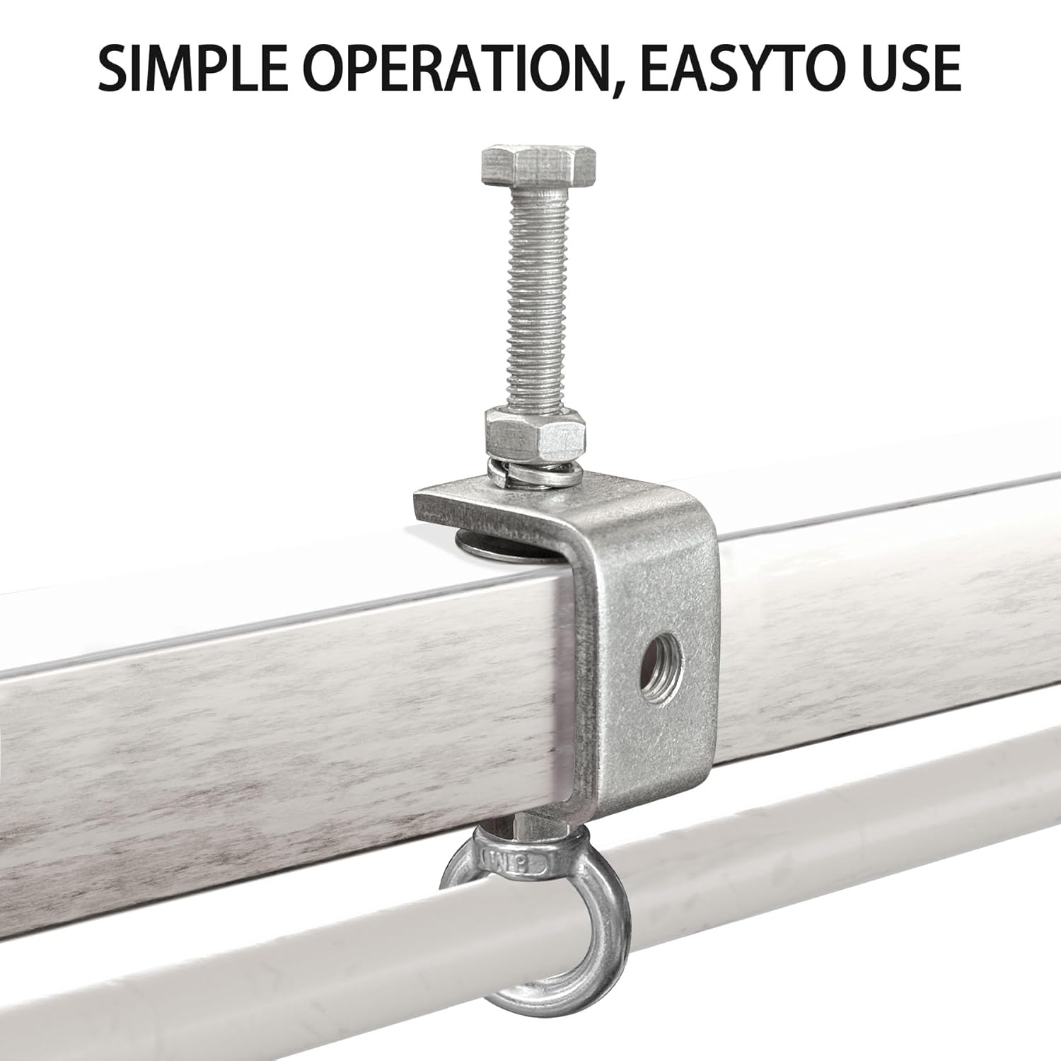 1" C-Clamps with M8 Stainless Steel Screw Ring,Withstand 100lb,Heavy ...