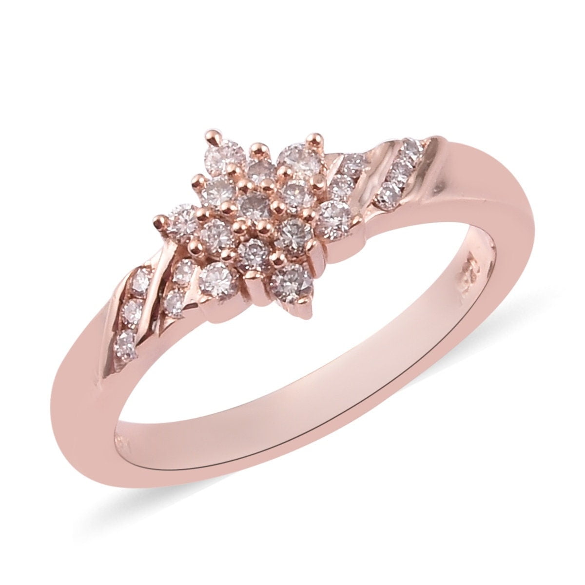 1 CT Round Cut Diamond Cluster Flower Shape Women's Wedding Engagement ...