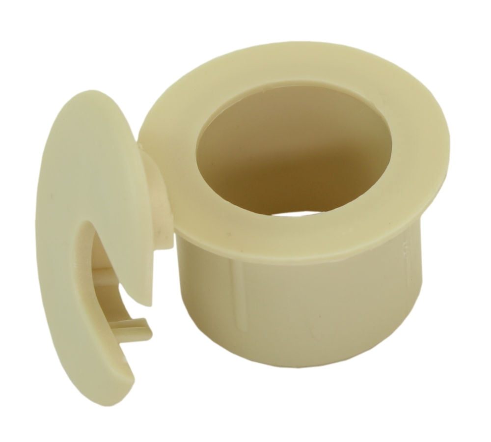 1" CUT-HOLE SIZE Almond Round Wire Management Grommet with Removable ...