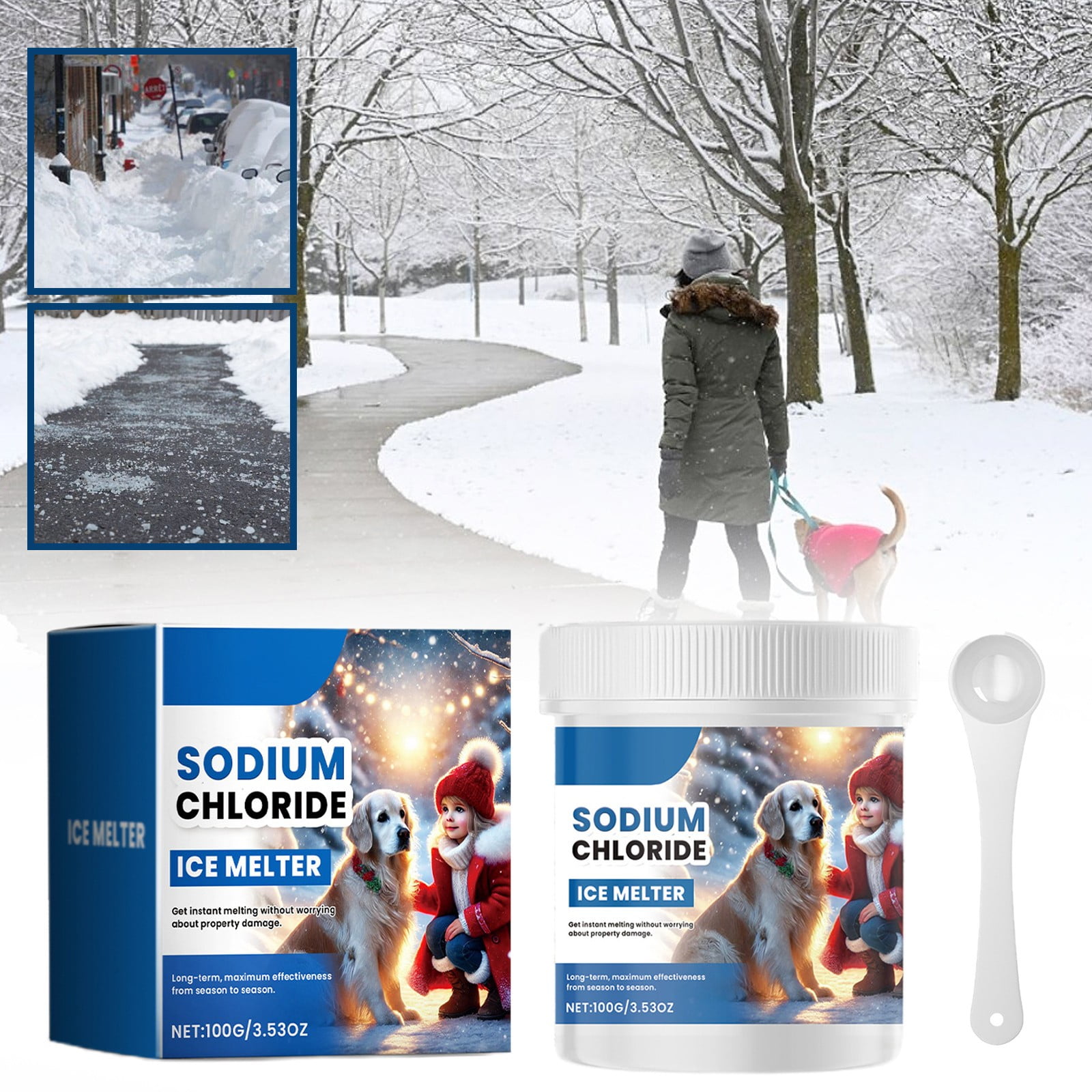 1 Can of Snow Melting Agent Clearance! Ice Melt Pet Friendly Ice Melt ...