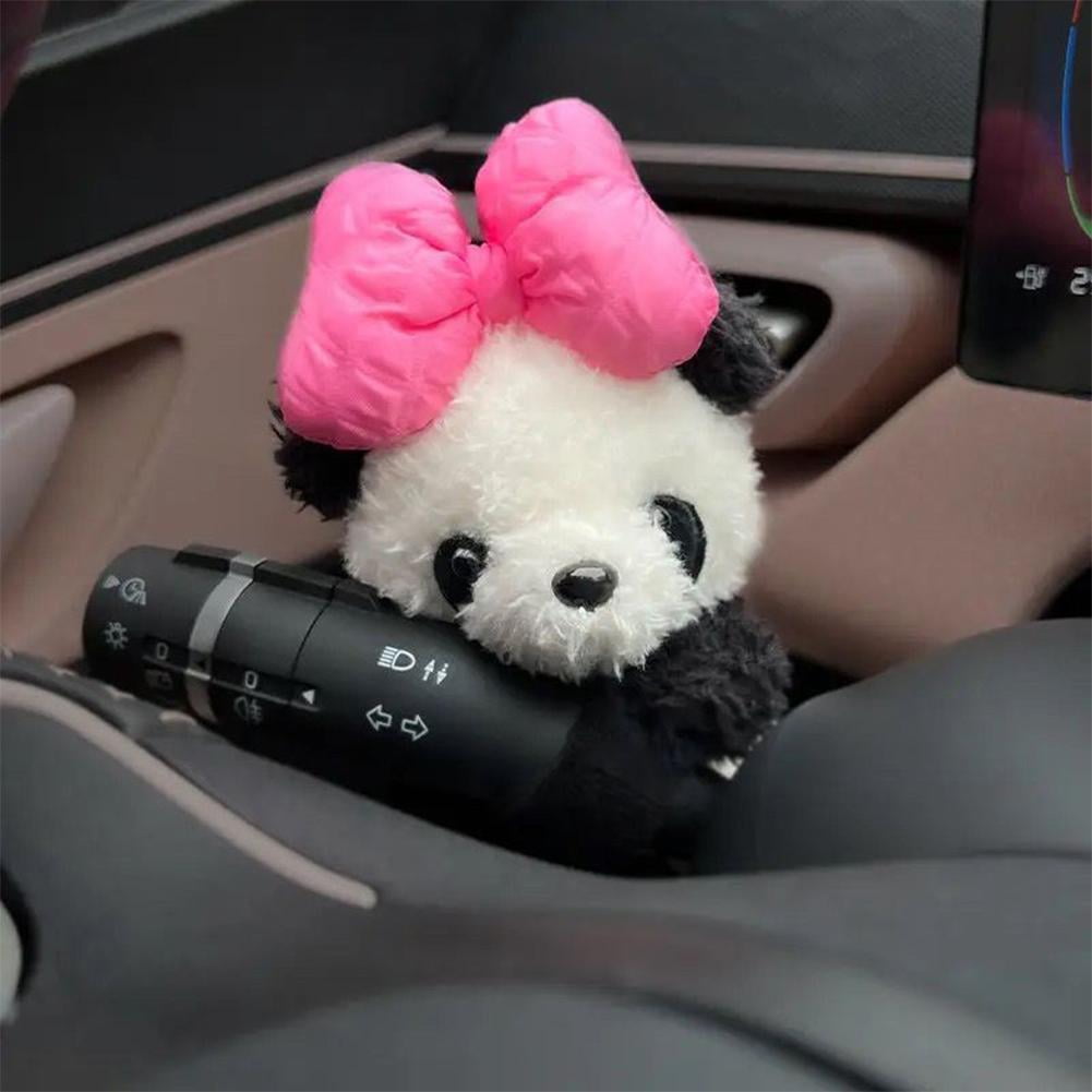 1*Car Cute Bowknot Panda Wiper Turn Signal Switch Ornament P Doll Decor ...