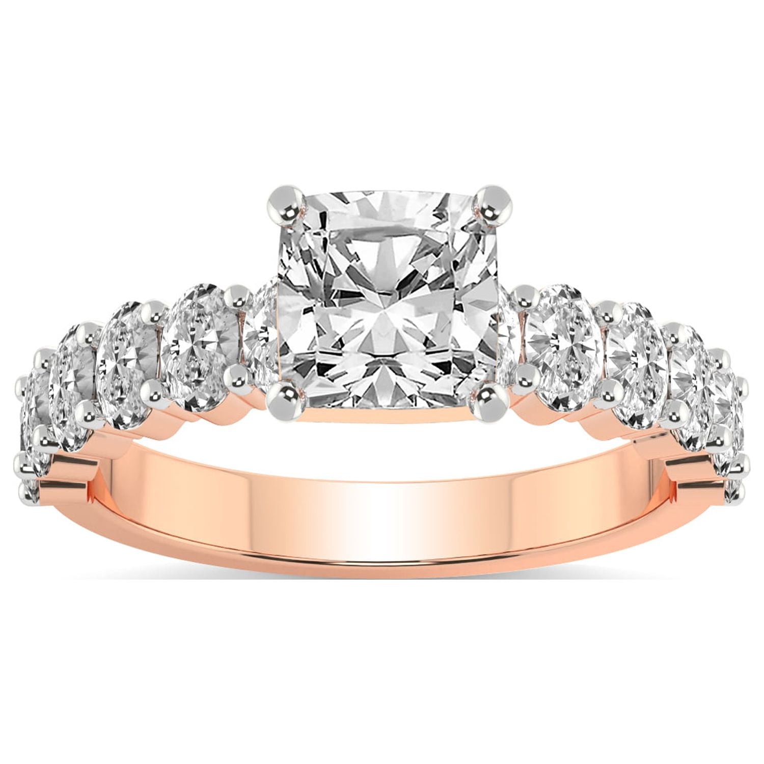 1 Carat IGI Certified Cushion Shape Lab Grown Diamond Engagement Ring ...