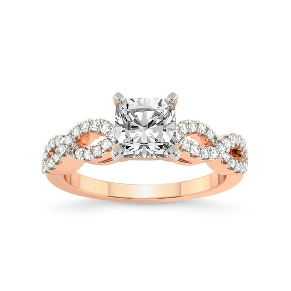 1 Carat IGI Certified Cushion Shape Lab Grown Diamond Engagement Ring ...