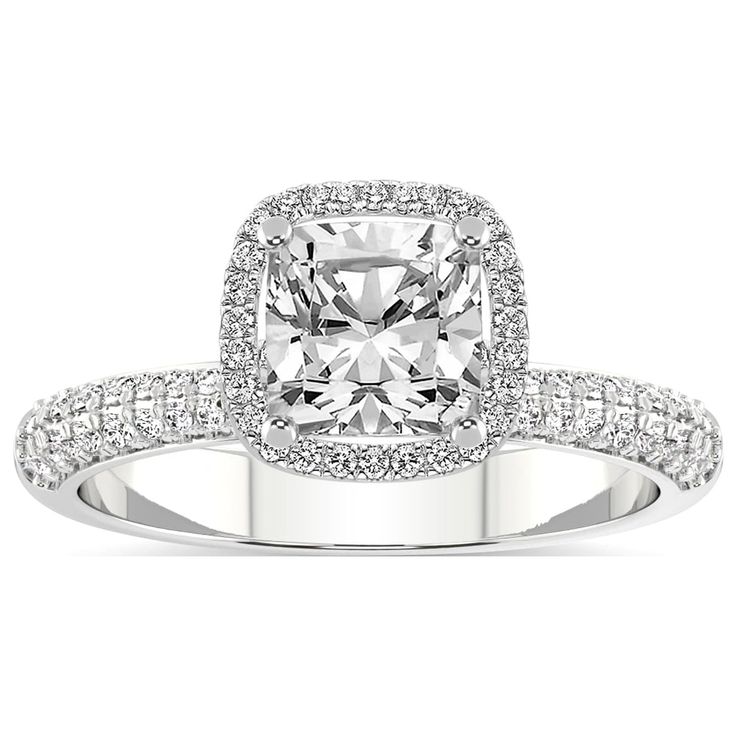 1 Carat IGI Certified Cushion Shape Lab Grown Diamond Engagement Ring ...