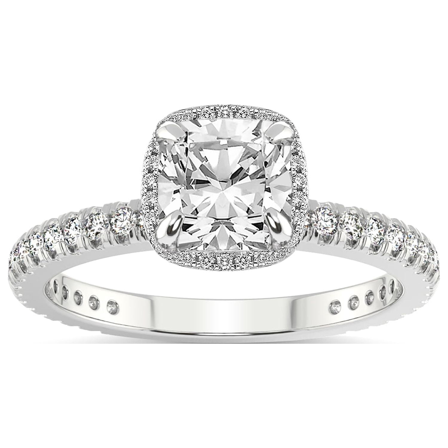 1 Carat IGI Certified Cushion Shape Lab Grown Diamond Engagement Ring ...