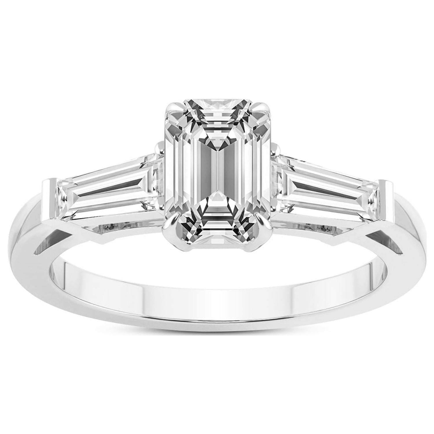 1 Carat IGI Certified Emerald Shape Lab Grown Diamond Engagement Ring ...