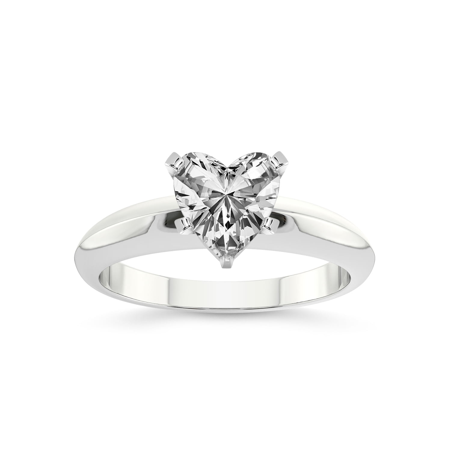 1 Carat IGI Certified Heart Shape Lab Grown Diamond Engagement Ring ...