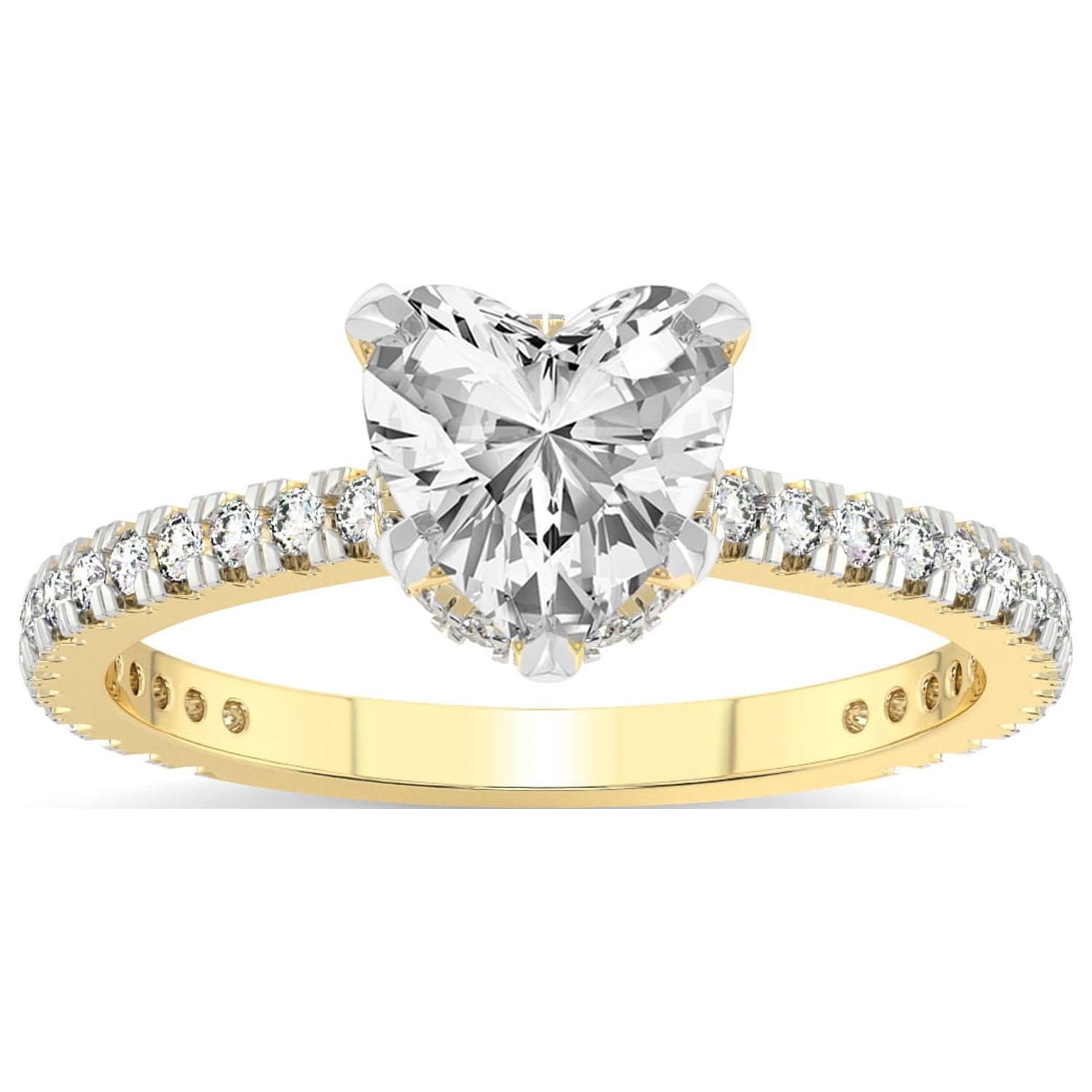 1 Carat IGI Certified Heart Shape Lab Grown Diamond Engagement Ring ...
